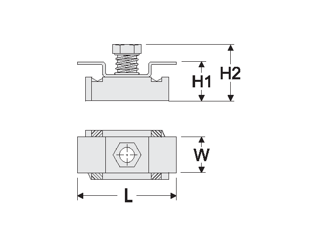 Twin Series Unistrut Clip Nut (UCN) The UCN nut is used to adap